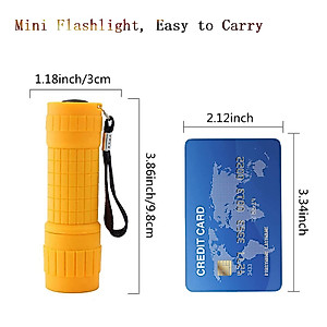 Small Mini Flashlights for Kids 8-Pack , 9-LED Mini Flashlight set with Lanyard Handheld Flashlight for Kids, 24-Pack AAA Battery Included, for Kids/Night Reading/Party/Camping/Emergency