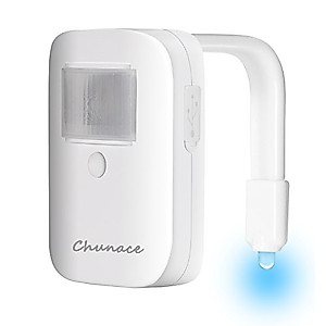 Chunace Rechargeable Toilet Night Light, LED Toilet Bowl Nightlights with Motion Activated Sensor - Fun Bathroom Accessory Cool Gadgets for Home Decor Unique Stocking Stuffers for Kids