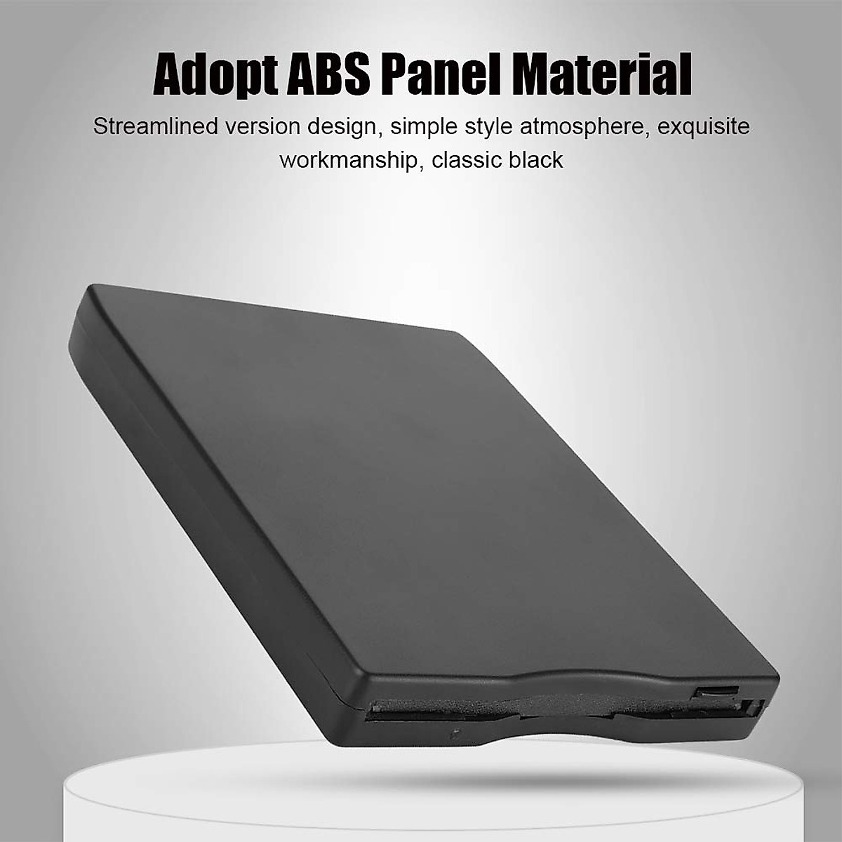 1.44 MB External USB FDD Floppy Disk Drive for PC Laptop , Floppy Diskette Disk Drive Notebook | Black USB External Floppy Diskette with Shockproof Footrest