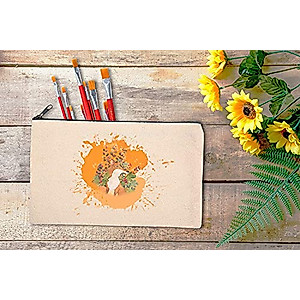 Legigo 10 Pack Blank DIY Craft Bag Canvas Pencil Case Blank Makeup Bags- Beige Canvas Pencil Pouch Bulk Canvas Cosmetic Bag Multi-Purpose Travel Toiletry Bag Canvas Zipper Bags (8.3 × 5 Inch)