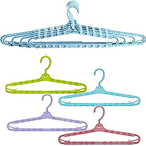 Extra Large Hangers Big Clothes Hangers Enlarge Adjustable Shoulder 16.4"-27.2" Drying Hanger 4 Pack Sturdy Hangers for Wide Polos Tops Cardigans Quilt Bath Towel Big and Tall Shirts 4 Colors Hanger