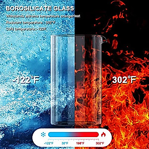 LapEasy French Press Coffee Maker, 34 Ounce (1000 ml) Thickened Borosilicate Glass Camping Coffee Makers with 3 Filter Screens, Coffee Press Dishwasher Safe, for 8 CUP