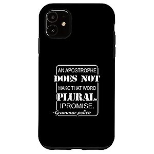 iPhone 11 Grammar Police Apostrophe Lingui Teacher Case