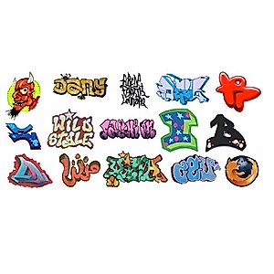 N Scale 1:160 Graffiti Waterslide Decals Set #13 - Weather Your Rolling Stock & Structures!