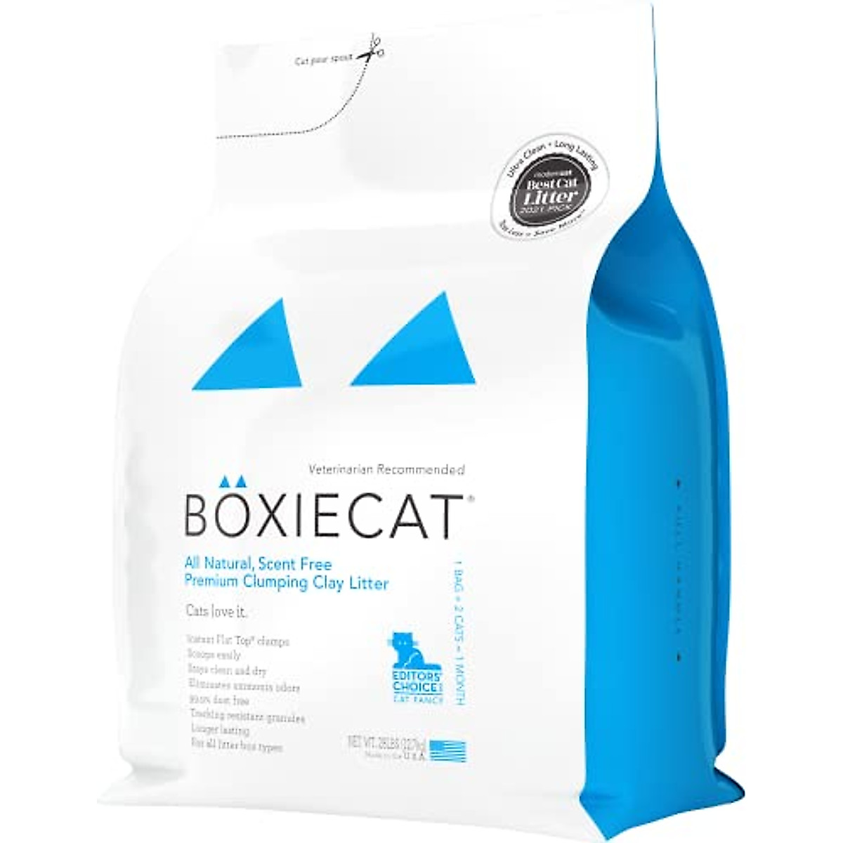 Boxiecat Premium Clumping Cat Litter - Scent Free - Clay Formula - Ultra Clean Litter Box, Longer Lasting Odor Control, Hard Clumping, 99.9% Dust Free