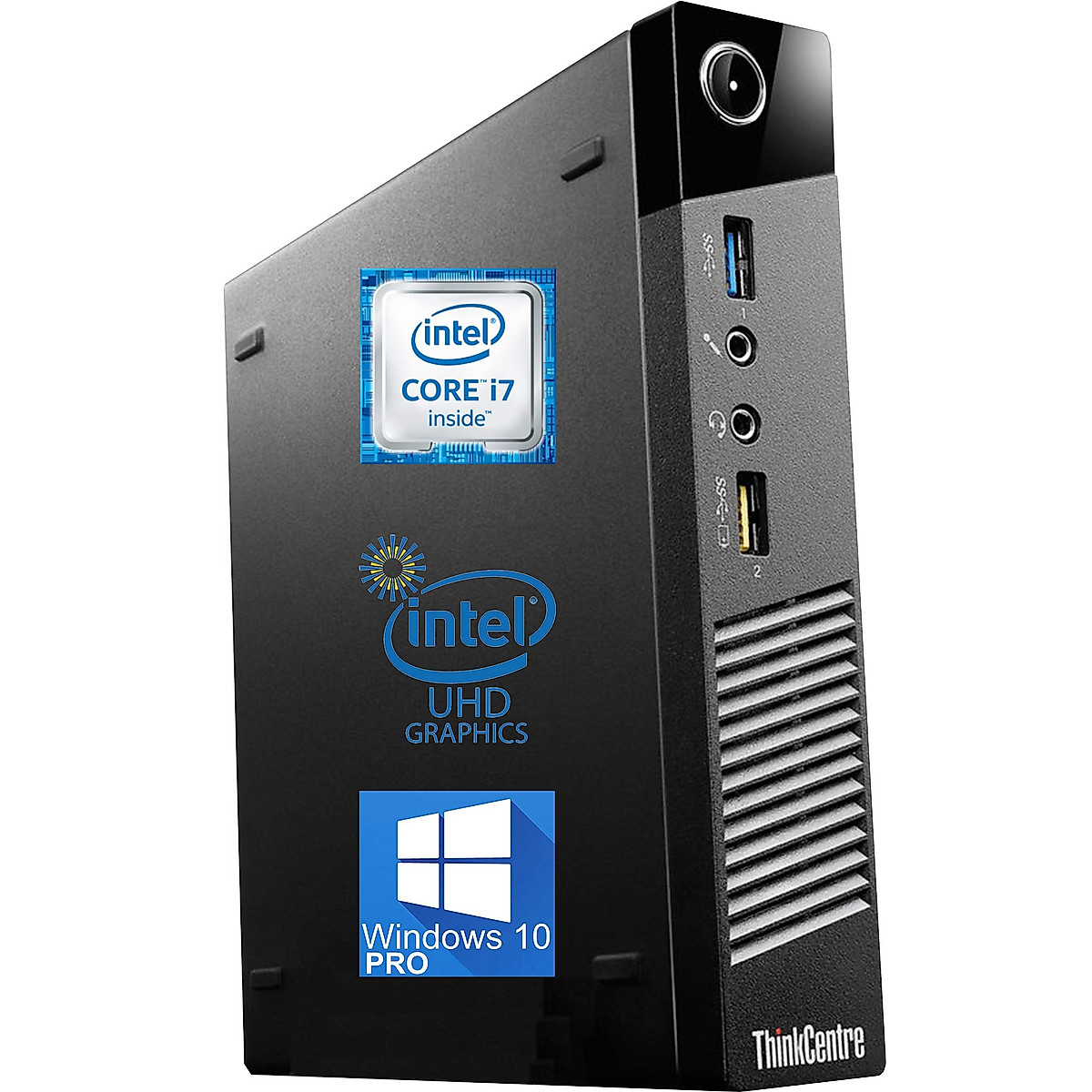 Lenovo ThinkCentre M73 Tiny Desktop, Intel i7-4765T 3.0GHz, 16GB RAM, 1TB SSD, 4K 2-Monitor Support, DisplayPort, HDMI, VGA, AC Wi-Fi, Bluetooth - Windows 10 Pro (Renewed)