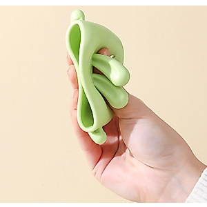 Faucet Extension Tubes, 5.5 Inch x 2.7 Inch Green Silicone and Plastic Fun Hand Extenders for Kitchen and Bathroom Washbasin (green)