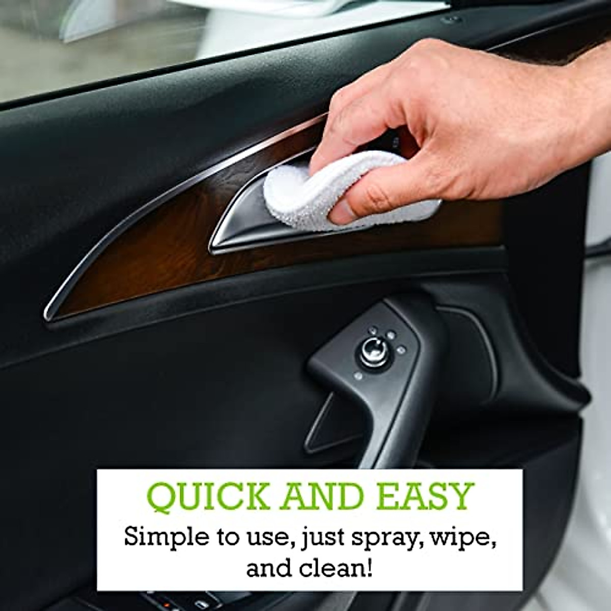 All Mighty Green Eco-Friendly Car Interior Surface Cleaner with Acid Free Formula, Vehicle Interior Surface Cleaning Spray w/UV Protection for Leather, Vinyl, Plastic, Glass and More, 24 Oz - 2 Pack