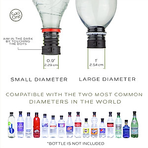 CuloClean Portable Bidet for Toilet, Travel, or Camping. Compatible with Every Bottle. Discreet, Sanitary or Travel Shower. Attachable Stopper. Backcountry Bidet Nozzle (4pcs Black)