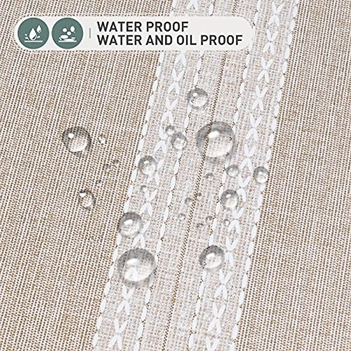 Vonabem 100% Waterproof Rectangle PVC Tablecloth, Vinyl Table Cloth Cover Oil Proof Spill Proof Wipeable Table Cloths for Indoor and Outdoor Use(Brown,52X70IN)
