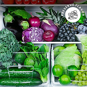 Grand Fusion Crisper Drawer Liner, Zeolite-Infused Material to Keep Produce Fresh Longer, Extend Fruits and Veggies Life with Ethylene Gas Absorption and Reduce Waste. Clear. Pack of 4