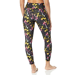 DKNY Women's Tight Printed High Waist Performance Leggings, Currant Light Trace, X-Large