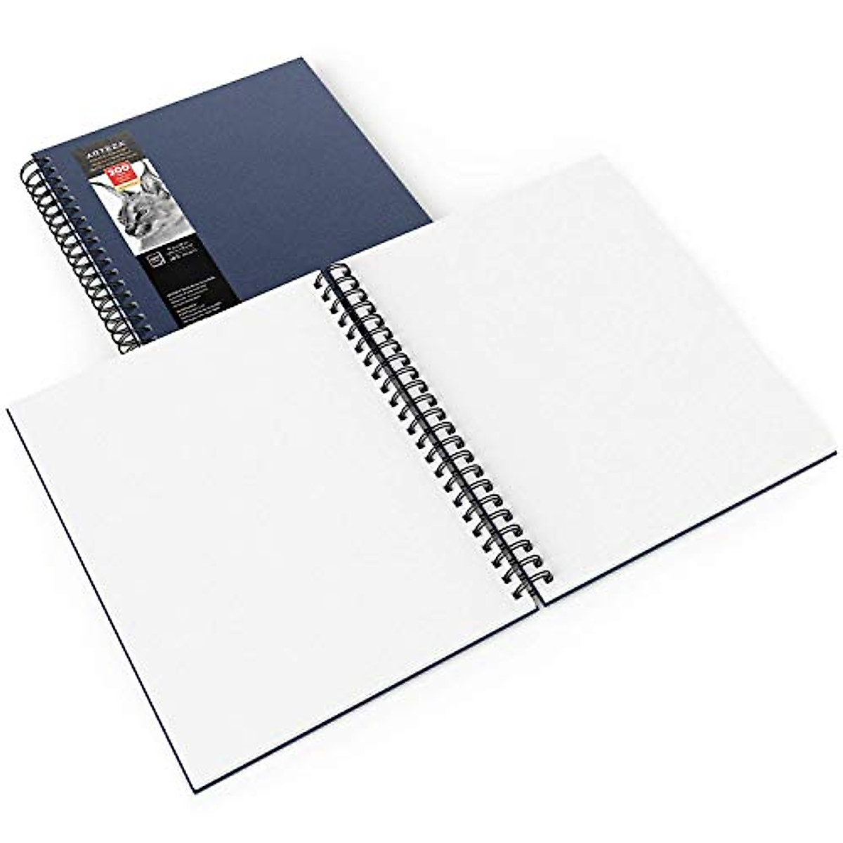 ARTEZA Spiral Sketch Book 9x12 Drawing Pad 2 pack 100 Sheets Sketch Pads for Drawing for Adults & Teens