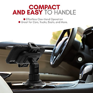 Macally Cup Holder Phone Mount, [Upgraded] Cell Phone Holder for Car Cup Holder with Universal Cup Phone Holder for iPhone, Samsung, Smartphone - Cupholder Phone Holder for Car, Truck, Golf Cart
