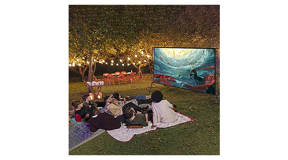 Portable 100-Inch 4K HD Projector Screen with Stand | Lejiada
