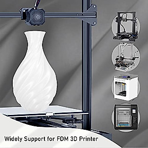 MIKA3D Silk Shiny White PLA Filament, 1KG 2.2Lbs 3D Printing Material with 1.75mm High Diameter Accuracy, Neatly Wound Silk PLA Widely Support for FDM 3D Printers