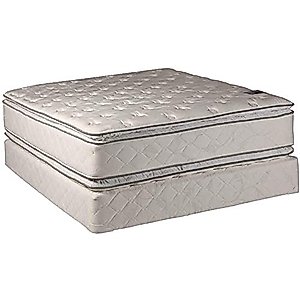 Dream Solutions Pillow Top Mattress and Box Spring Set (Full 54"x75"x12") Double-Sided Sleep System with Enhanced Cushion Support- Fully Assembled, Great for Your Back, Longlasting Comfort White