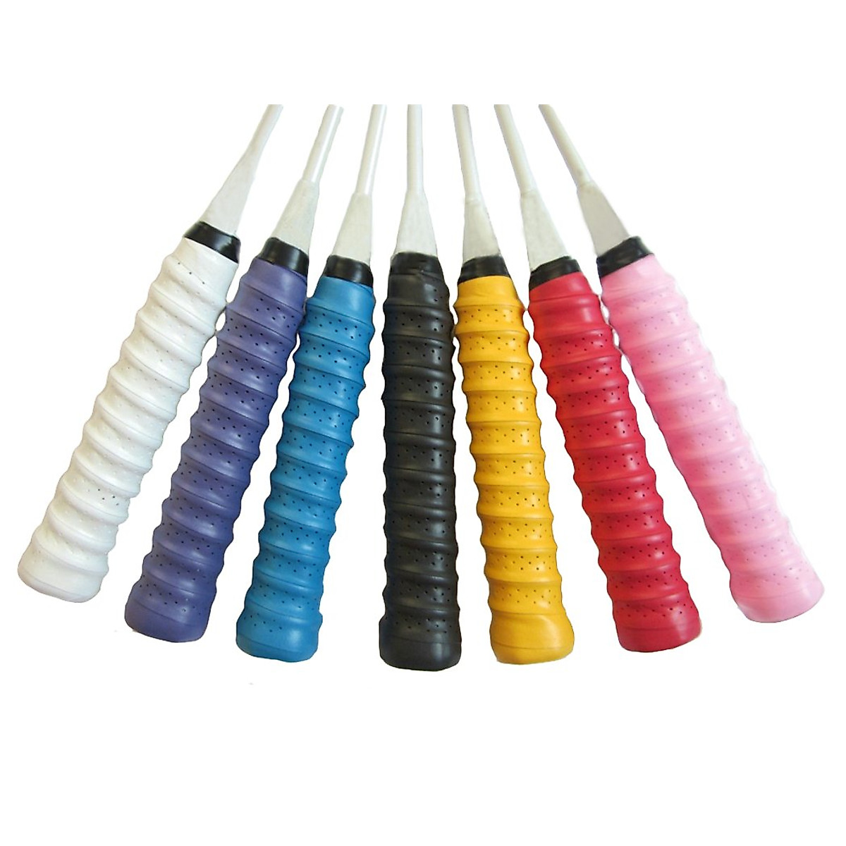 Gullor Racket Grip Anti Slip Perforated Super Absorbent Tennis Overgrip Badminton Overgrip - 5PCS(Color May Vary)