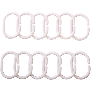 Amazon Basics Clear Vinyl Shower Curtain Liner, Heavyweight Liner with Rust-proof Metal Grommets and Plastic Shower Hooks - 72 x 72 Inches, Clear