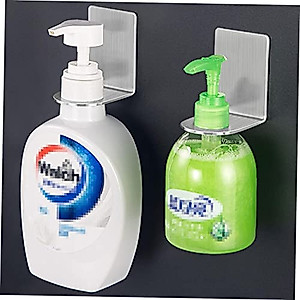 Alipis 2pcs Shower Gel Hanger Shelving Brackets Wall Mount Shelves Hand Wash Dispenser Shower Holder Storage Unit Metal Shelving Heavy Duty Bottle Holder Shampoo Bottle