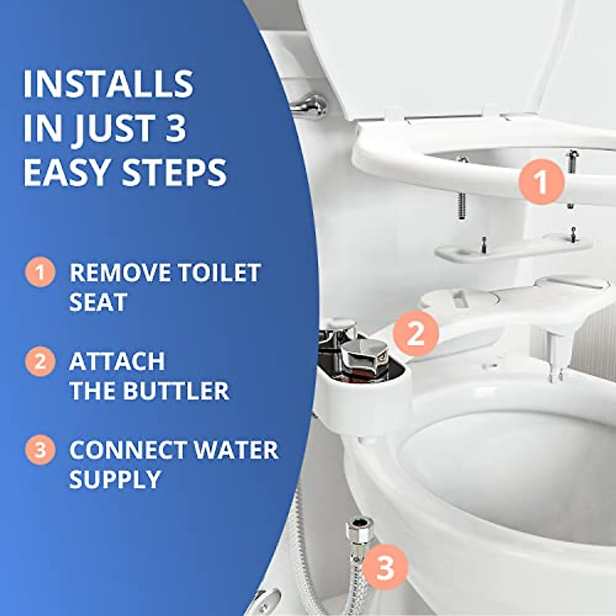 Elevate Your Bathroom with Our Self-Cleaning Bidet Attachment for Toilet - The Ultimate Bidet Toilet Seat Experience and Toilet Accessories for Comfort & Hygiene - Toilet Bidet by Clear Rear