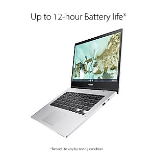 ASUS Chromebook CX1, 14" FHD, Intel® Celeron N4500 Processor, 64GB Storage, 4GB RAM, ChromeOS, Transparent Silver, CX1400CKA-AS44F