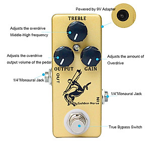 YMUZE Moskyaudio Golden Horse Guitar pedal with Overdrive Function