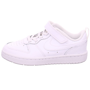 Nike Boy's Court Borough Low 2 (Little Kid) White/White/White 1 Little Kid M