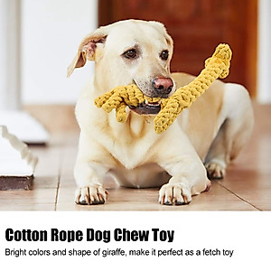 Dog Rope Toy for Aggressive Chewers, Cute Dog Chew Toy Cotton Rope Bite Resistant Giraffe Design Pet Teeth Cleaning Gifts Handwoven Chew Items for Small Breeds Dog, for Teeth and Gums