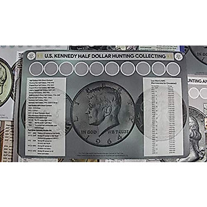 U.S. Halve Hunting and Collecting 11" x 17" Coin Roll Sorting Mat for Half Dollars Rubber and Cloth