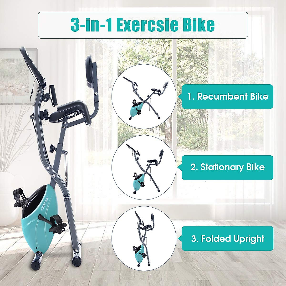 Merax Indoor Cycling Exercise Bike Cycle Trainer Adjustable Stationary Bike