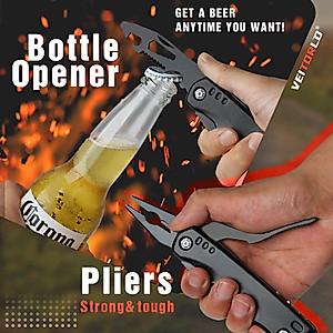 VEITORLD Gifts for Dad from Daughter Son Kids, Unique Fathers Day Birthday Gift Ideas for Husband Men Him, Cool Gadgets Stocking Stuffers for Men, All in One Survival Tools Small Hammer Multitool