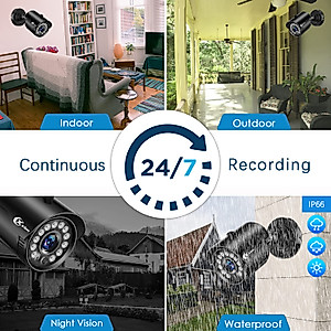 XVIM Wired Security Camera System, 5MP 4CH Home Security Camera System DVR(No Hard Drive), 4PCS 1080P Security Cameras, Waterproof Outdoor Camera System, Motion Detect, Night Vision