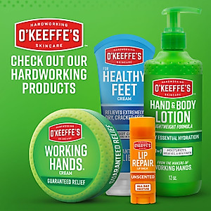O'Keeffe's Working Hands Hand Cream, For Extremely Dry, Cracked Hands, 6.8 oz Jar (Value Size, Pack of 1)