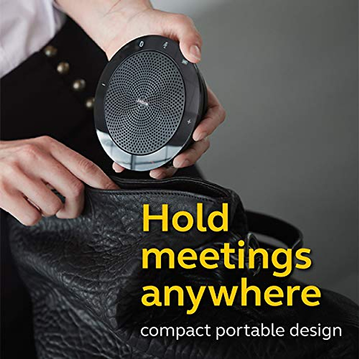 Jabra Speak 510 Wireless Bluetooth Speaker for Softphone and Mobile Phone – Easy Setup, Portable Speaker for Holding Meetings Anywhere with Outstanding Sound Quality
