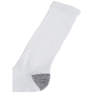 Gildan Men's Polyester Half Cushion Crew Socks, 12-Pairs, White, Shoe Size: 6-12