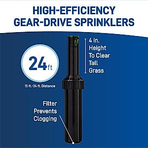 In-Ground Sprinkler System with B-hyve Wi-Fi Hose Watering Timer and Hub