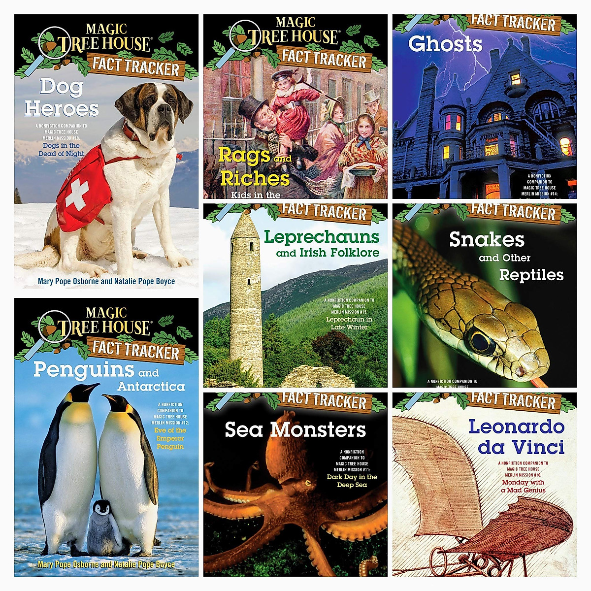 Magic Tree House Fact Trackers Complete 38 Book Set Collection Series (Includes Wild West, Baseball, World War II, Dragons and Mythical Creatures, Dogsledding and Extreme Sports, Vikings, Sharks and.)