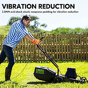 Vgo... 1-Pair Gardening Gloves Men, Safety Work Gloves, Puncture-proof, Thornproof, Touchscreen (Size L, Blue, SL7475)