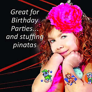 Pup Squad Temporary Tattoos for Kids - 45pk - Kids Birthday Party Favors - Pinata Stuffers