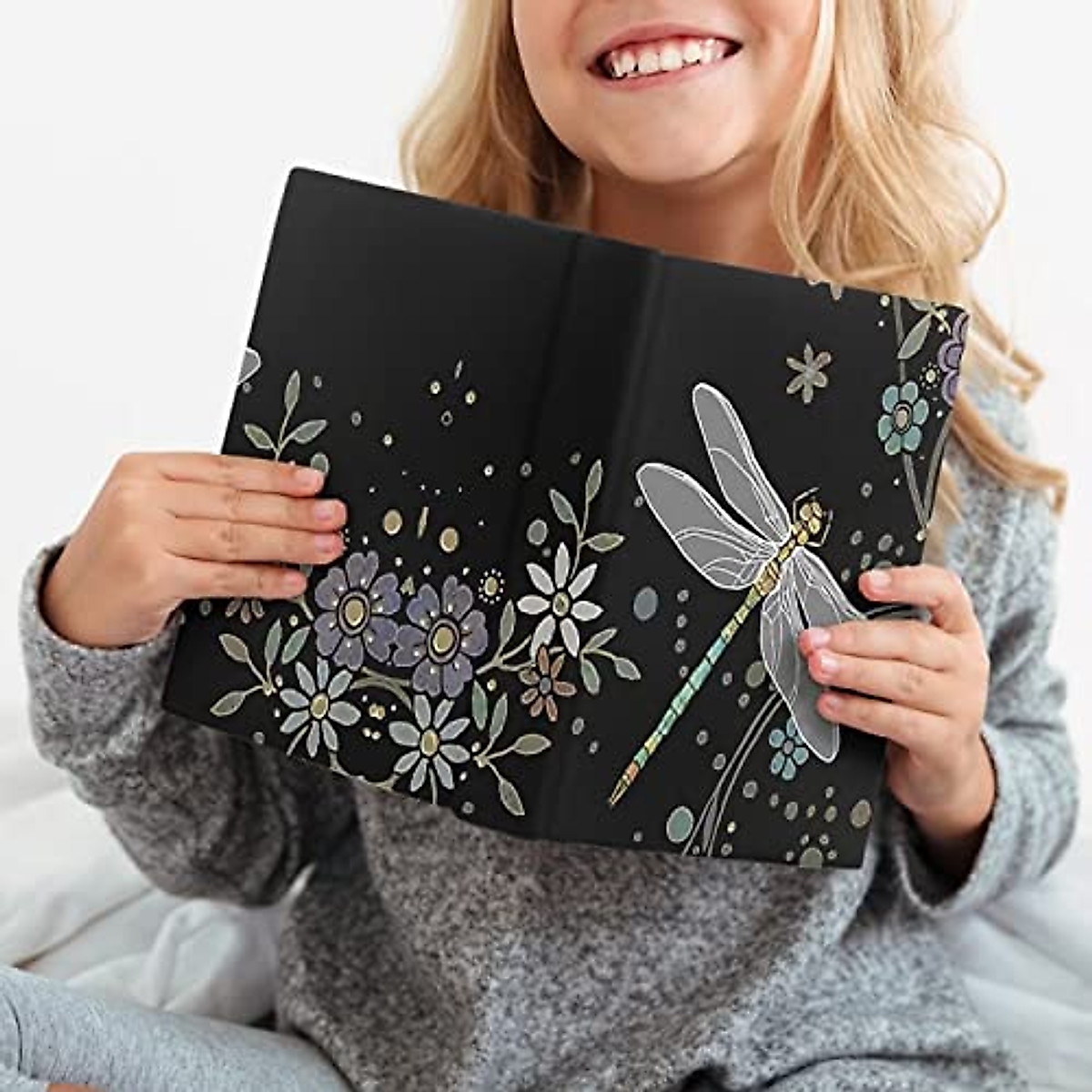 KUIFORTI Novelty Dragonfly Book Covers for Paperback,Book Protector Boys Girls Textbook Notebook Pouch Sleeves 9 * 11 Inch Book Cover Paper Decorative for Home School Office