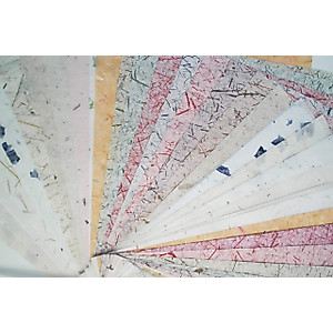 50 Sheets 8.5 x 11 Thin Mulberry Paper Sheets Handmade Art Tissue Washi Paper Design Craft Art Origami Suppliers Card Making (Tamarind Leaves,Onion,Banana Tree Fiber,Rice Straw etc.)