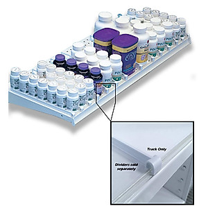 STORE FIXTURES DIRECT Shelf Divider Front Rail with Self Adhesive Back, for Wood, Glass or Metal Shelves - 48" L - 10 Pack
