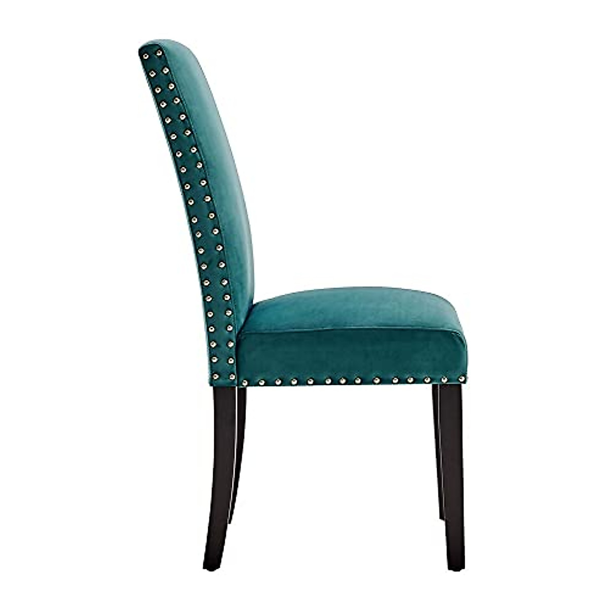 Modway Parcel Performance Velvet Dining Side Chairs - Set of 2, Teal