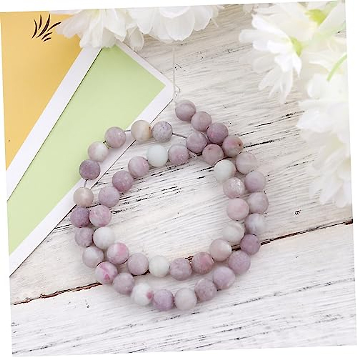 COHEALI 1 String Gemstone Bead Bracelet Loose Gemstones Round Beads Jewelery for Girl Bracelet Making Kit for Girl DIY Accessories Chokers for Jewelry Making Stone Beads Spacer Beads