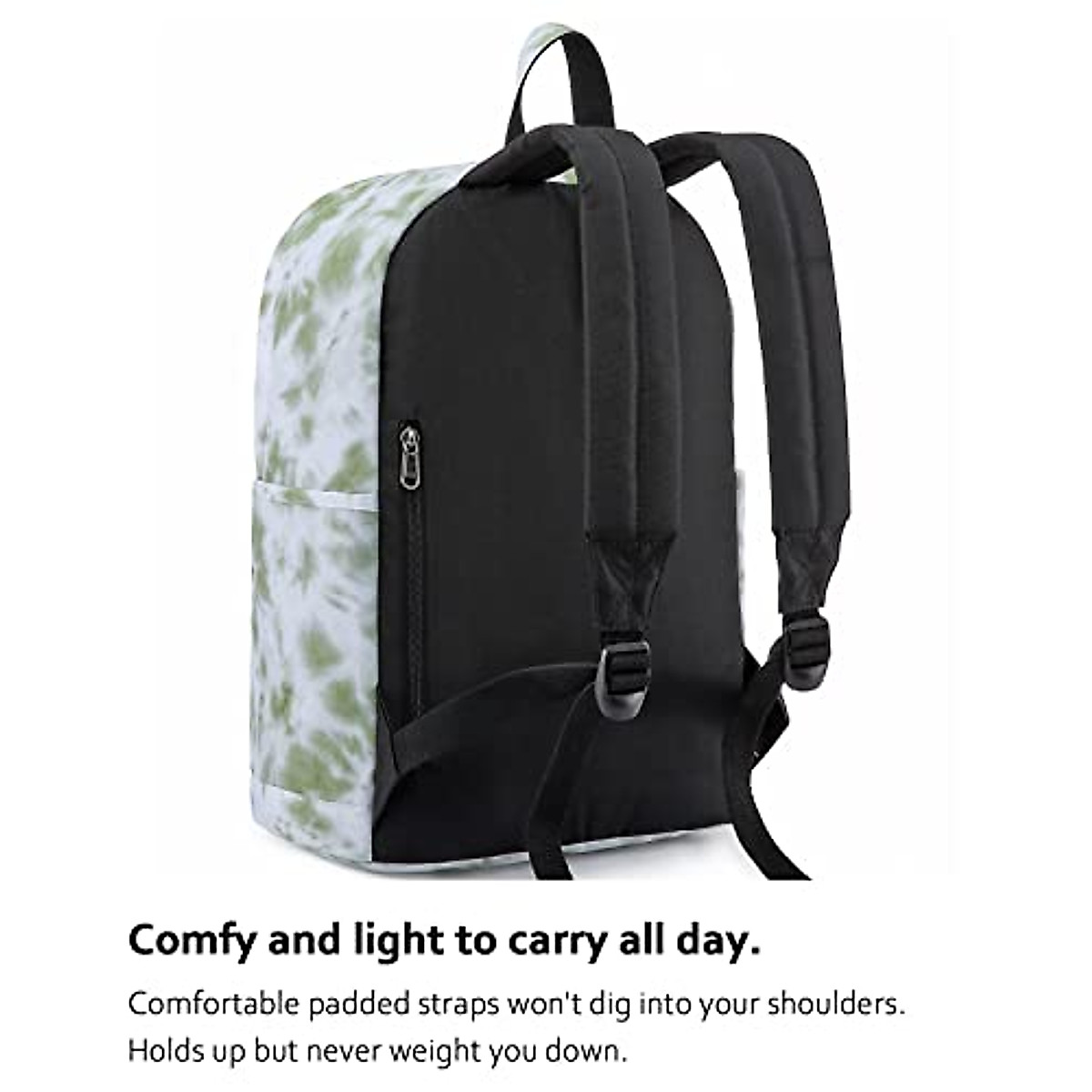 HotStyle 936Plus Tie Dye School Backpack Aesthetic Bookbag for Teen Girls, Green