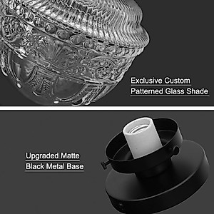 DSMJFU Black Semi Flush Mount Ceiling Light, Small Hallway Light Fixture, Vintage Close to Ceiling Light Fixture for Bathroom, Entryway, Foyer, Closet