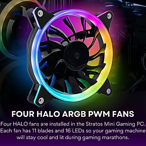 Empowered PC Stratos Mini Gaming Desktop - Intel ARC A750, Intel 12-Core i7-12700KF Processor, 32GB DDR5 RAM, 1TB NVMe SSD, WiFi, Windows 11H - Tiny Liquid Cooled Gamer RGB Computer