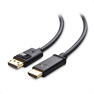 Cable Matters 2-Pack Unidirectional DisplayPort to HDMI Cable 6 ft, Gold-Plated DP to HDMI Cable, Display Port to HDMI Adapter Cable, 6 Feet