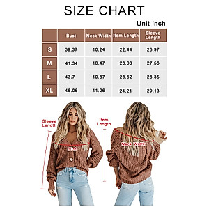 PRETTYGARDEN Solid Color Casual Womens Fall Fashion 2023 Open Front Short Chunky Cardigan Sweaters for Women Soft Outwear (Coffee,Small)